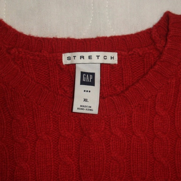 GAP | Sweaters | Nwt Gap Red Wool Cable Knit Sweater Xl | Poshmark